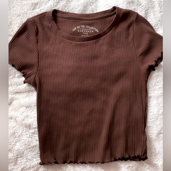 Tops | Cropped Warm Brown Top | Poshmark